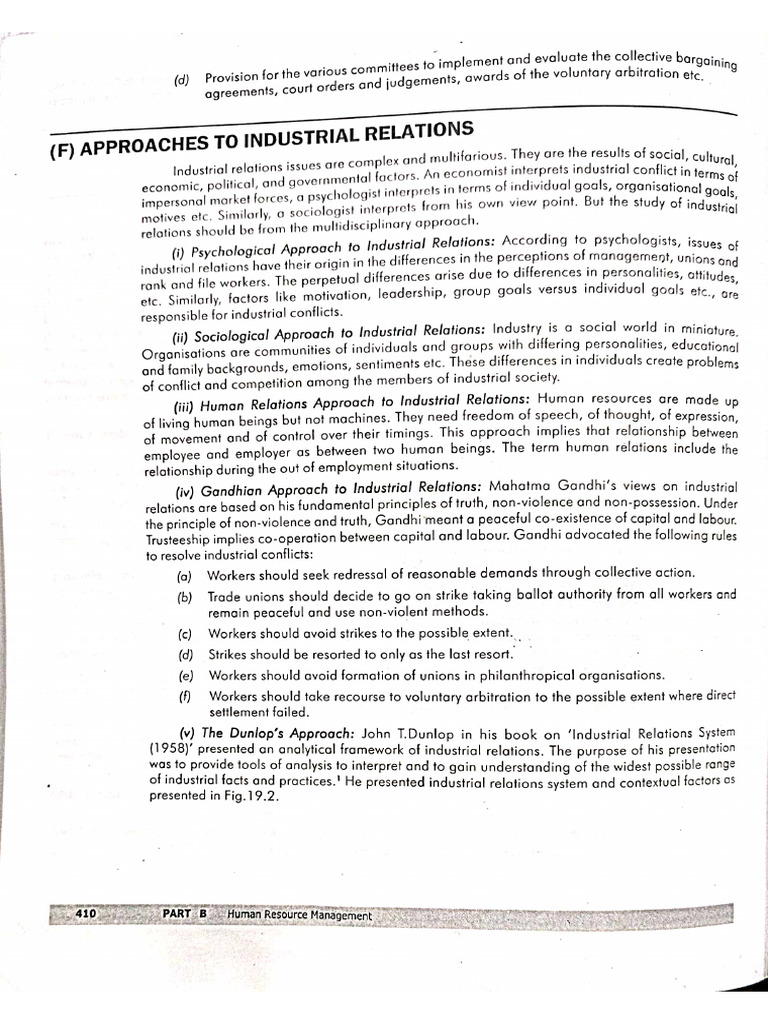 Approaches To Industrial Relations | PDF