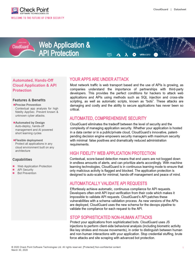 CloudGuard: Secure Your Apps & APIs | PDF | Computer Security | Security