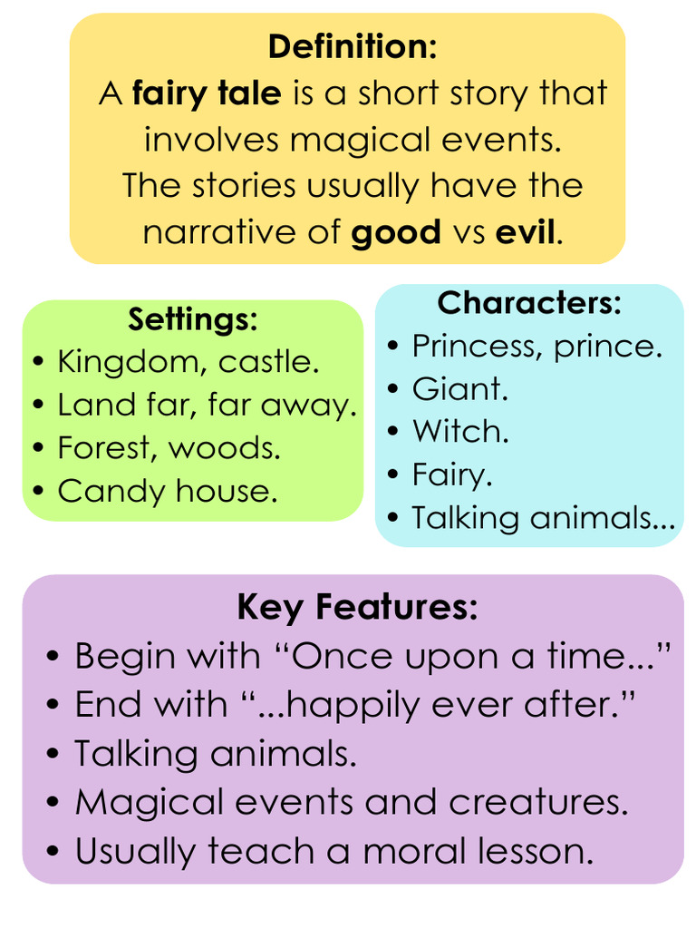 Definition A Fairy Tale Is A Short Story Often Involving Magical Events ...