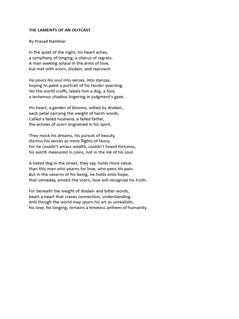 The Laments of An Outcast | PDF