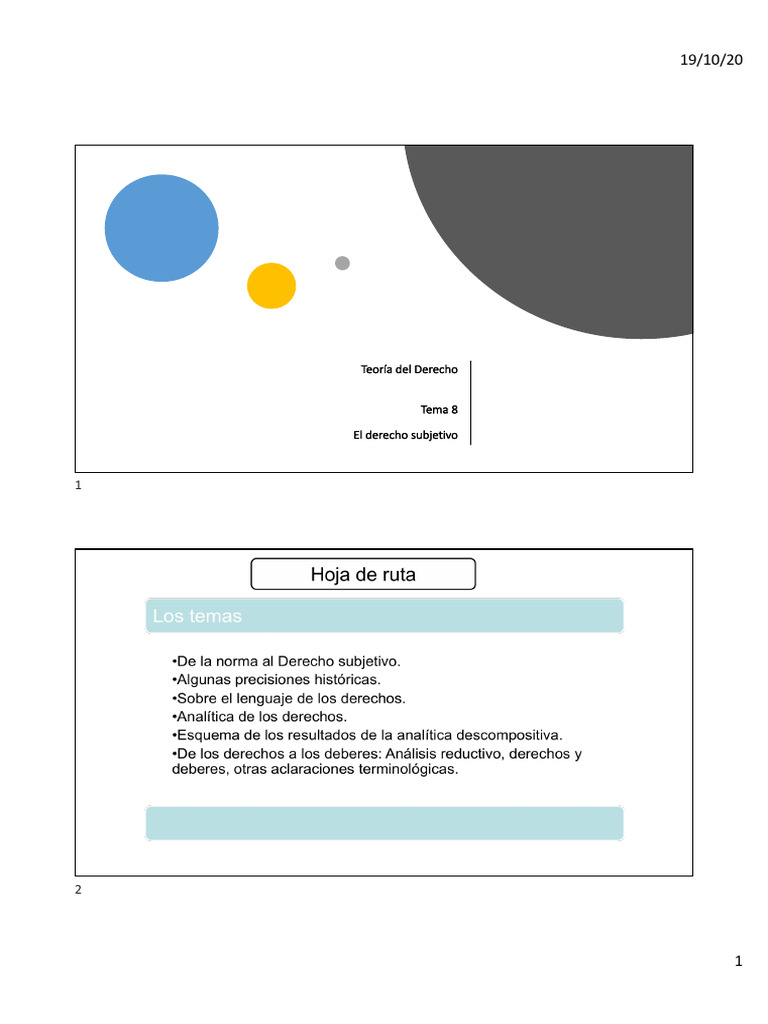 TD, Tema 8. El Derecho Subjetivo | PDF | Razón