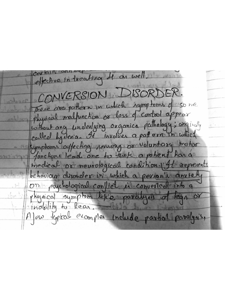Conversion Disorder | PDF