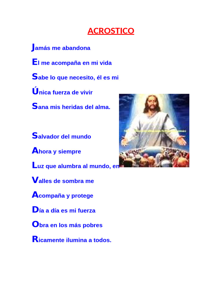 Acróstico de Fe y Esperanza | PDF