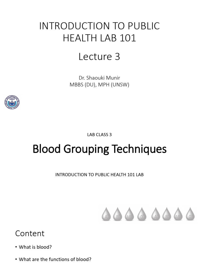 Lecture 3 - Blood Grouping | PDF | Blood Type | Antibody