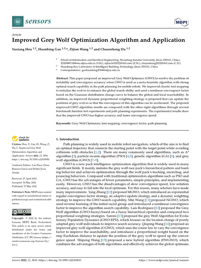 (8) Improved Grey Wolf Optimization Algorithm and Application | PDF | Mathematical Optimization ...