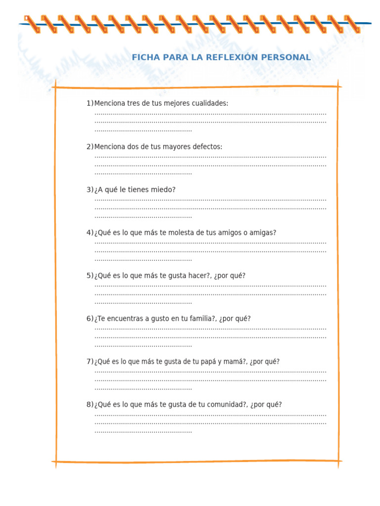 Reflexión Personal: Cualidades y Defectos | PDF