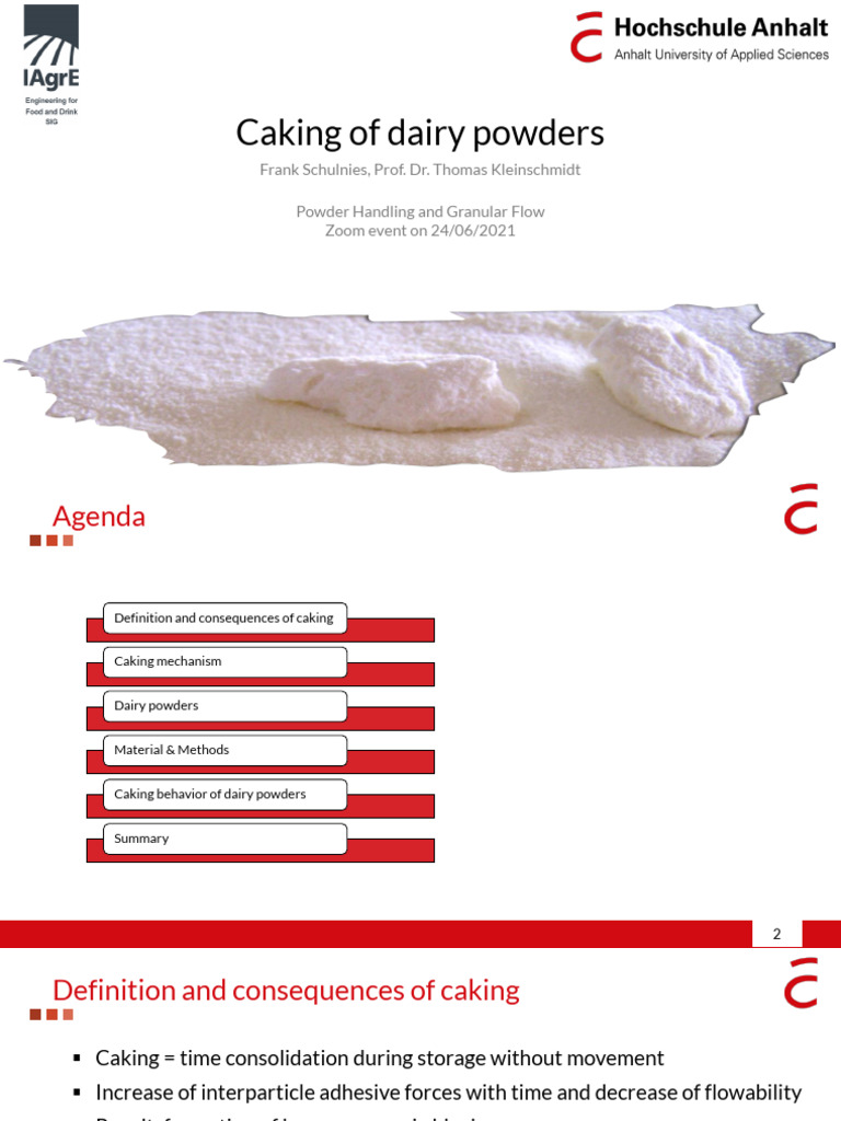 Understanding Dairy Powder Caking | PDF | Powdered Milk | Milk