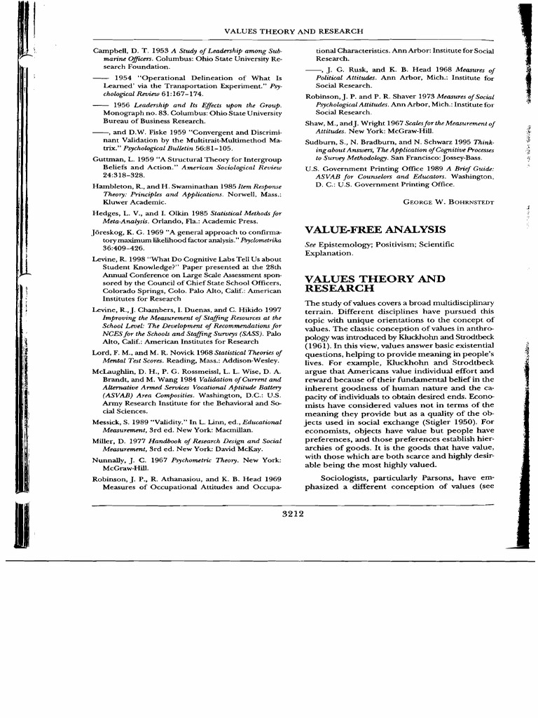 Values Theory And Research Pdf Individualism Behavioural Sciences