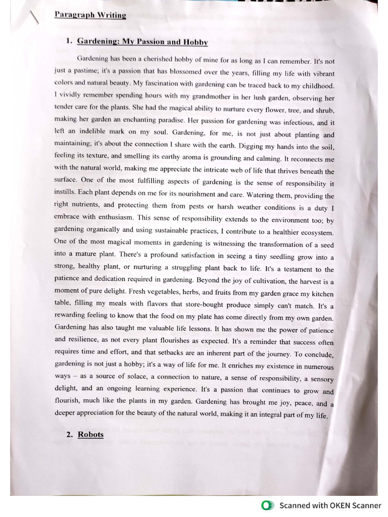 Paragraph Writing | PDF