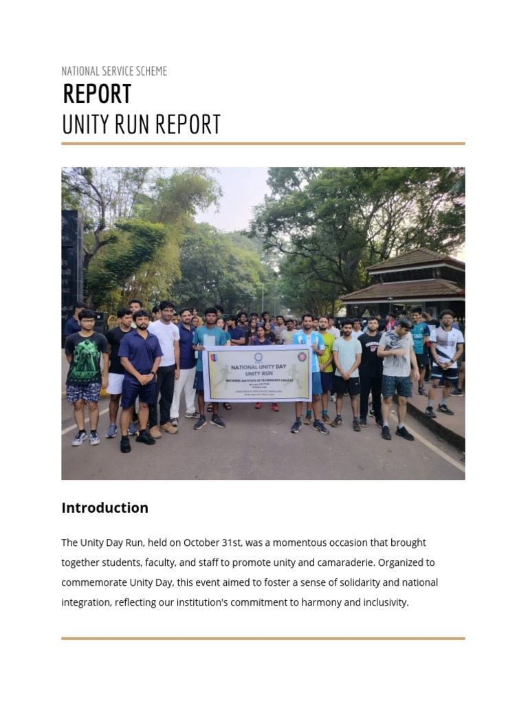 Report Unity Day[1] | PDF