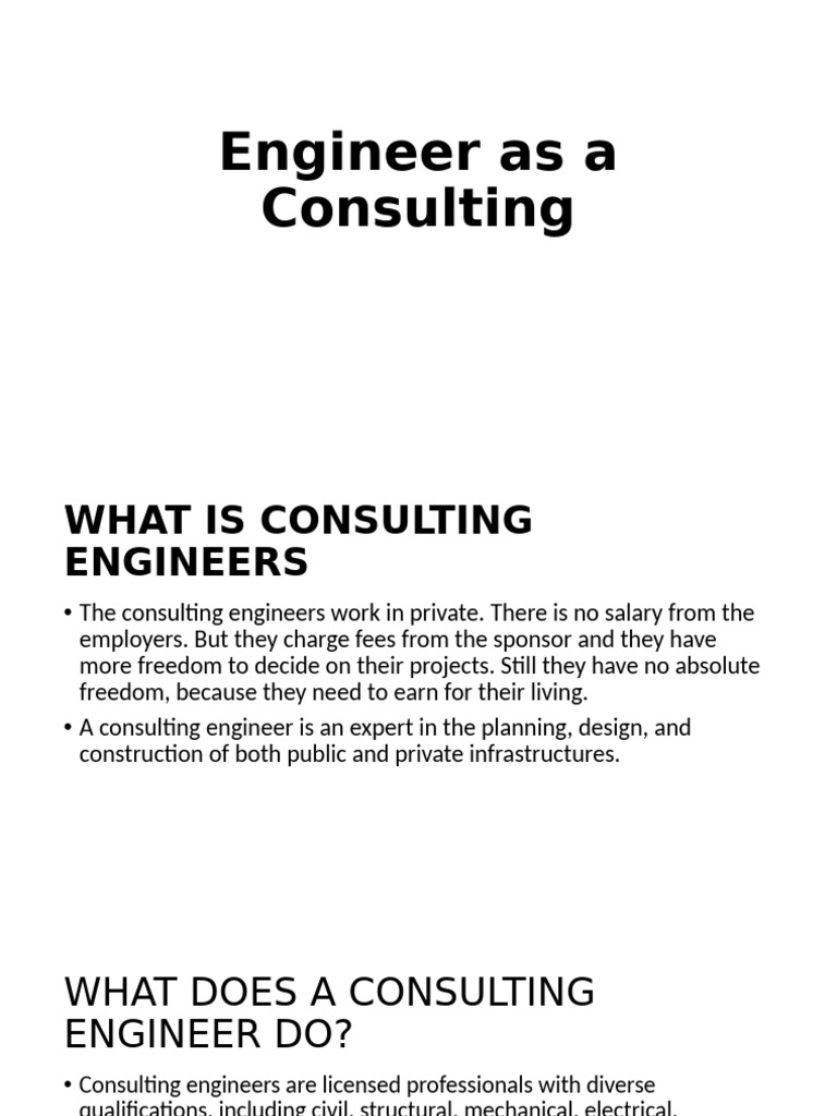 Consulting Engineers: Roles & Ethics | PDF | Consultant | Engineer
