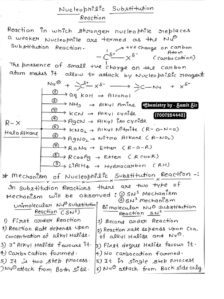 Sn1 and Sn2 Reaction (1) | PDF