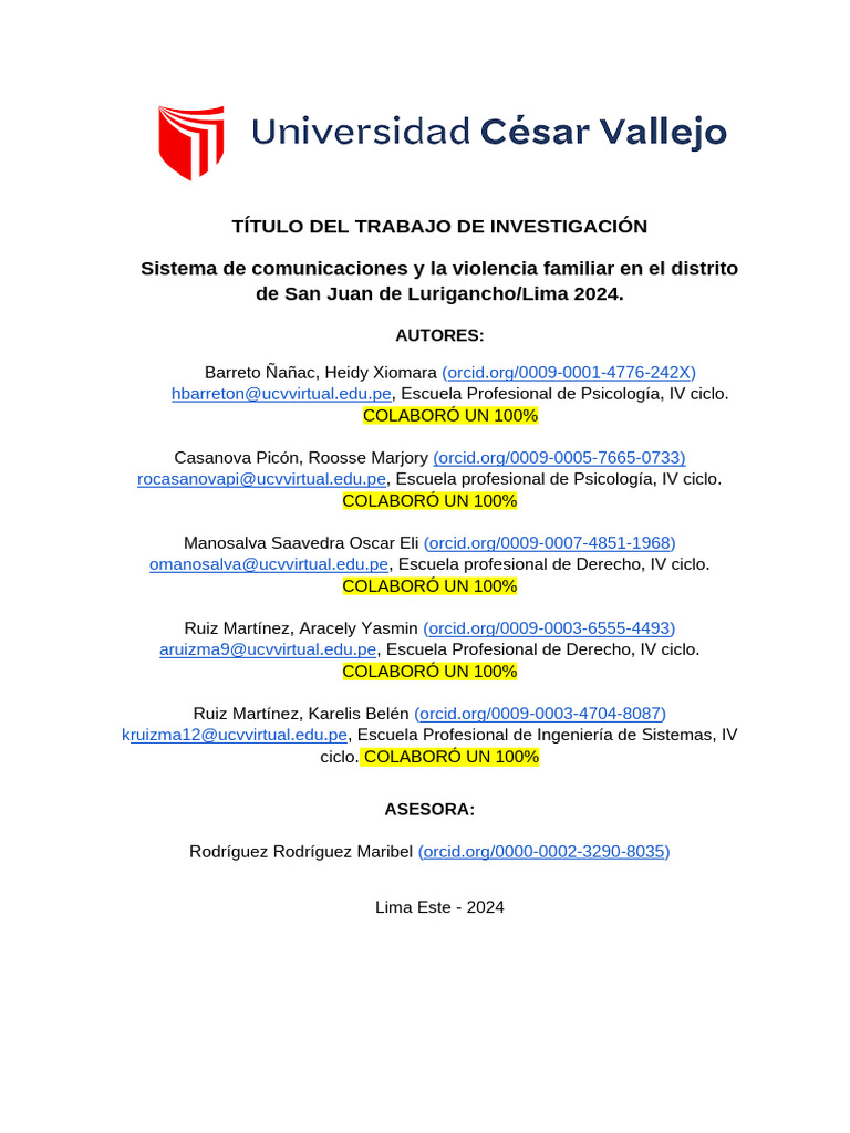 Tecnología y Violencia Familiar en SJL | PDF | Violencia doméstica | Violencia