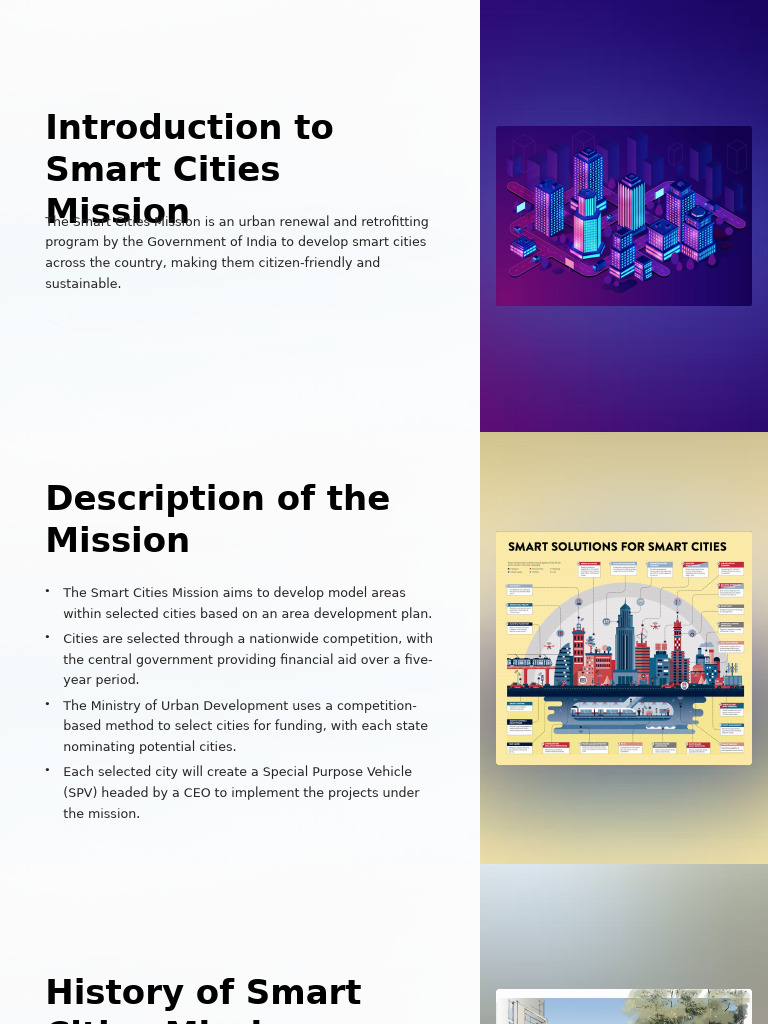 Overview of India's Smart Cities Mission | PDF