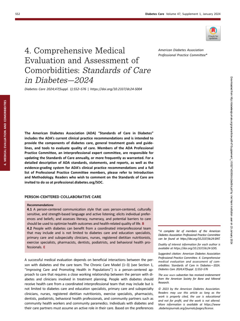 Comprehensive Medical Evaluation and Assessment of Comorbidities ...