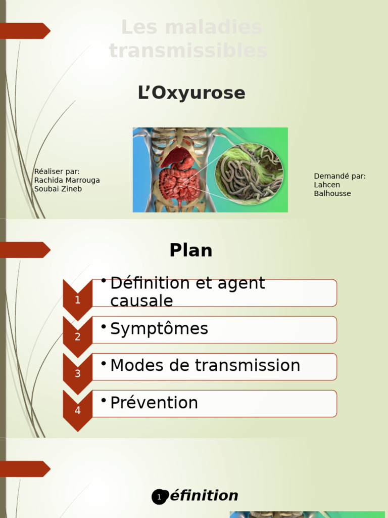 Oxyurose : Symptômes, Transmission et Prévention | PDF | Santé publique ...