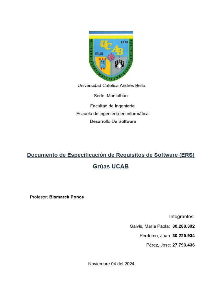 ERS-Desarrollo de Software | PDF | Contraseña | Usuario (informática)