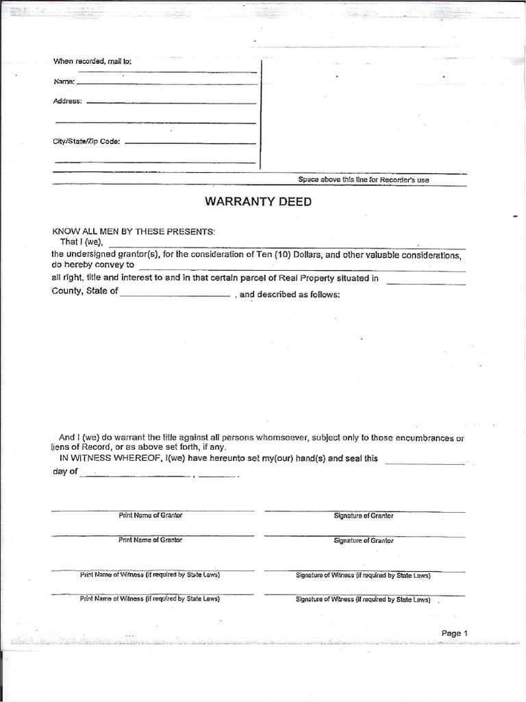 Warranty Deed | PDF