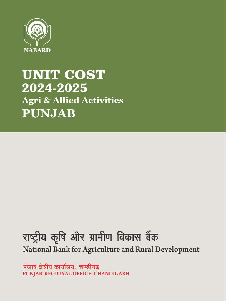Nabard Report 2404242542unit Cost Booklet 2024 25 | PDF | Agriculture ...