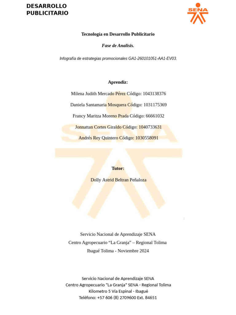 Infografía de Estrategias Promocionales GA1-260101051-AA1-EV03. | PDF