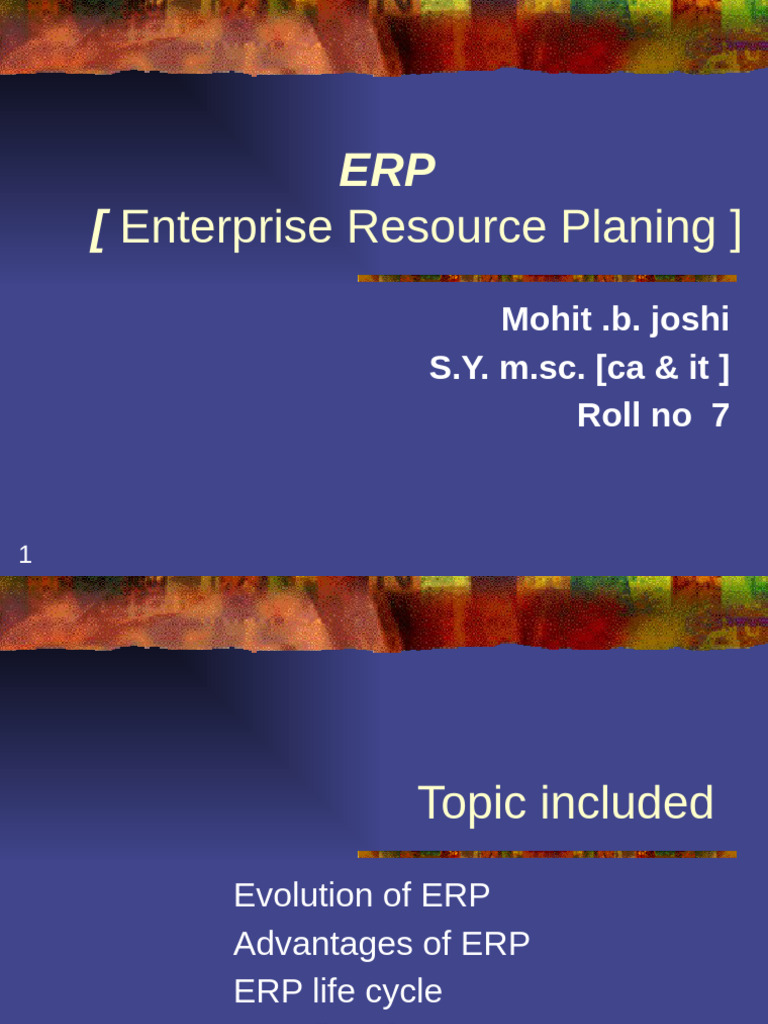 Enterprise Resource Planning | PDF