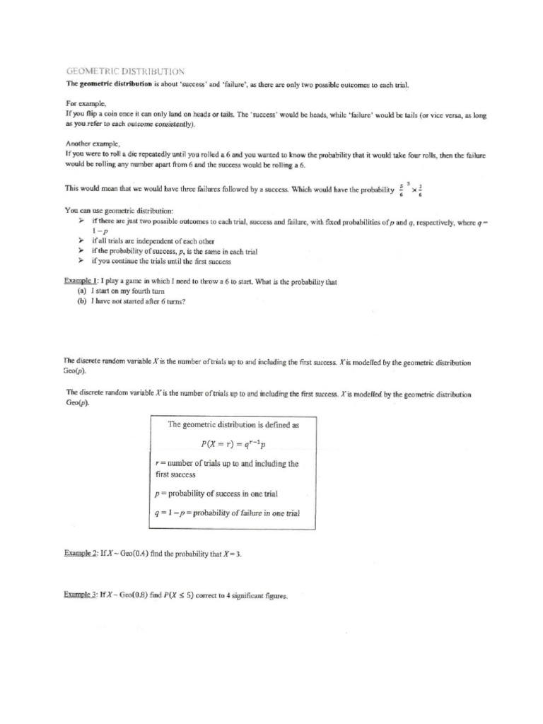 Geometric Distribution | PDF