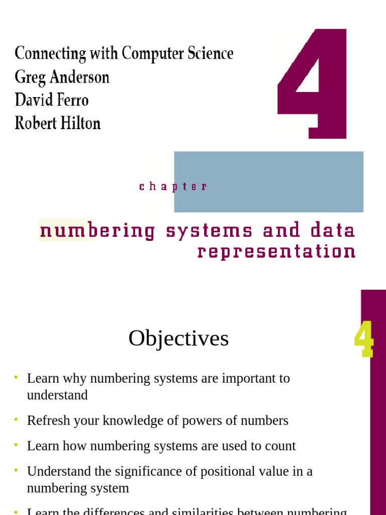 04-Chapter04-Numbering System Data Representation | PDF | Decimal | Bit