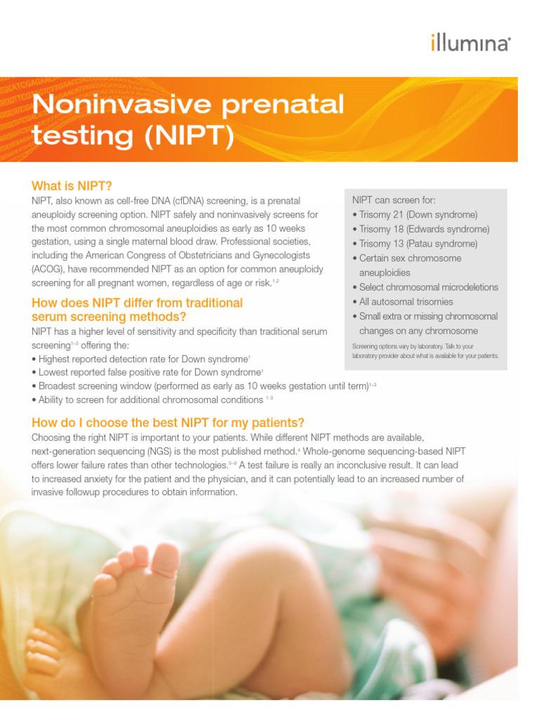 nipt-handout | PDF | Diseases And Disorders | Health Sciences