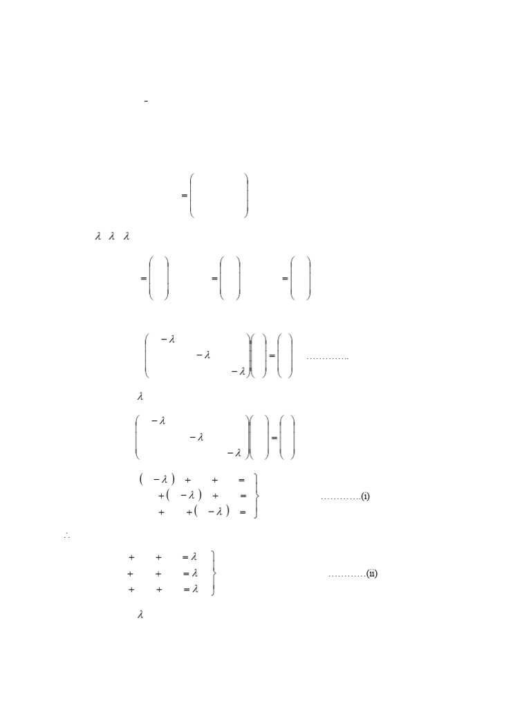 Diagonalisation of A Matrix | PDF | Operator Theory | Mathematical Physics