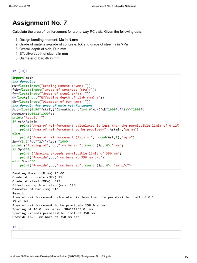 Assignment No. 7 - Jupyter Notebook | PDF