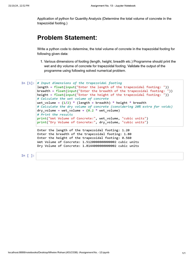 Assignment No. 13 - Jupyter Notebook(1) | PDF