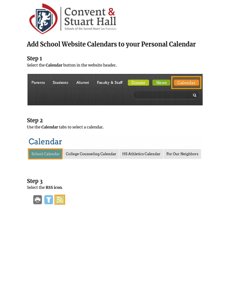 How To Add Calendars Parents | PDF
