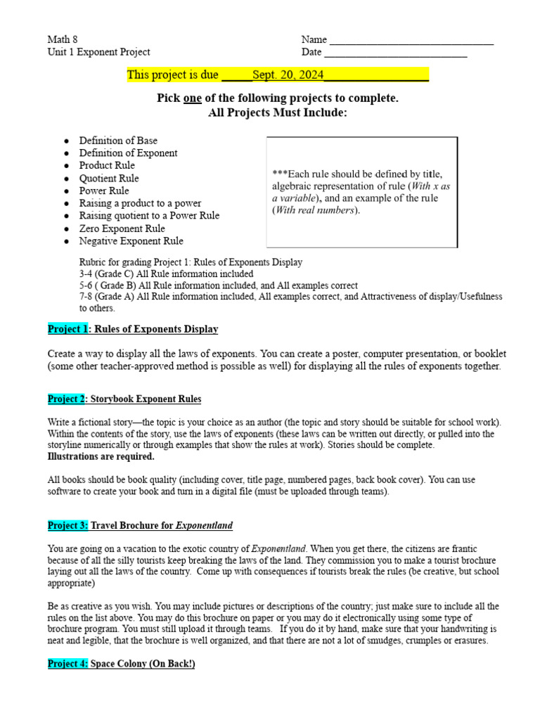 Exponent Project.docx | PDF | Space Colonization