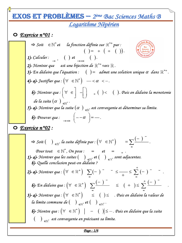 Exercices Bac Maths Terminale Corrigés | PDF | Analyse complexe ...