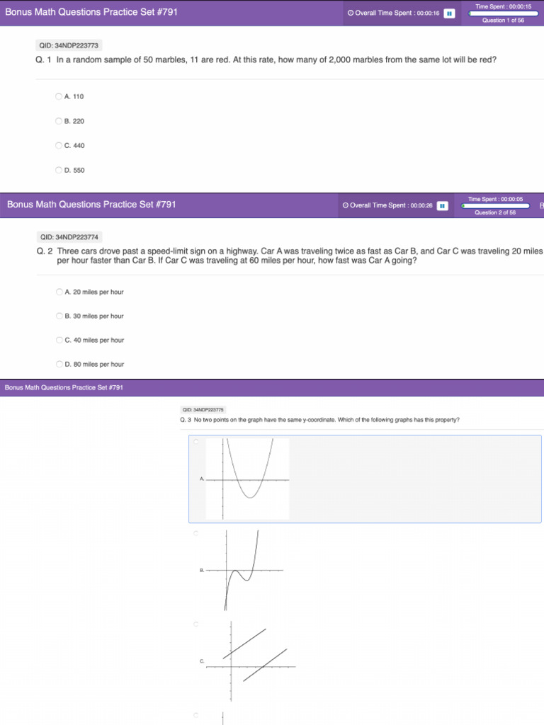 Math Practice Questions with Solutions | PDF | Triangle | Trigonometric ...