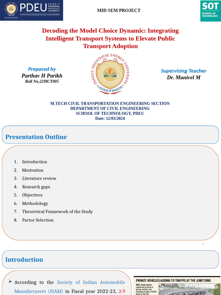 Parthav Project PPT | PDF | Transport | Public Transport