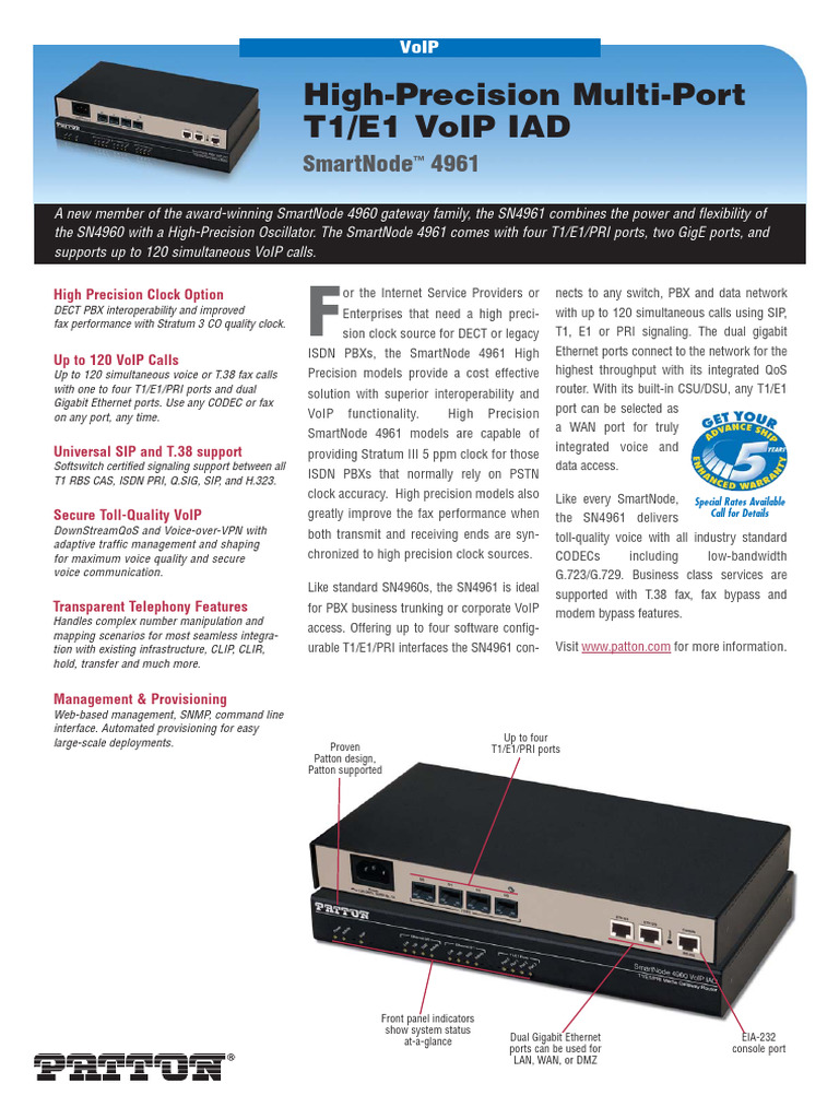 sn4961-a4_datasheet | PDF | Voice Over Ip | Internet