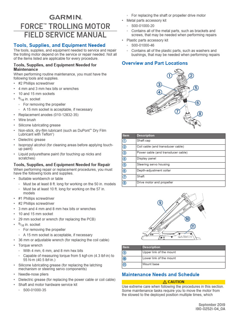 2019 Force - Trolling - Motor - Field - Service - Manual - EN-US | PDF ...