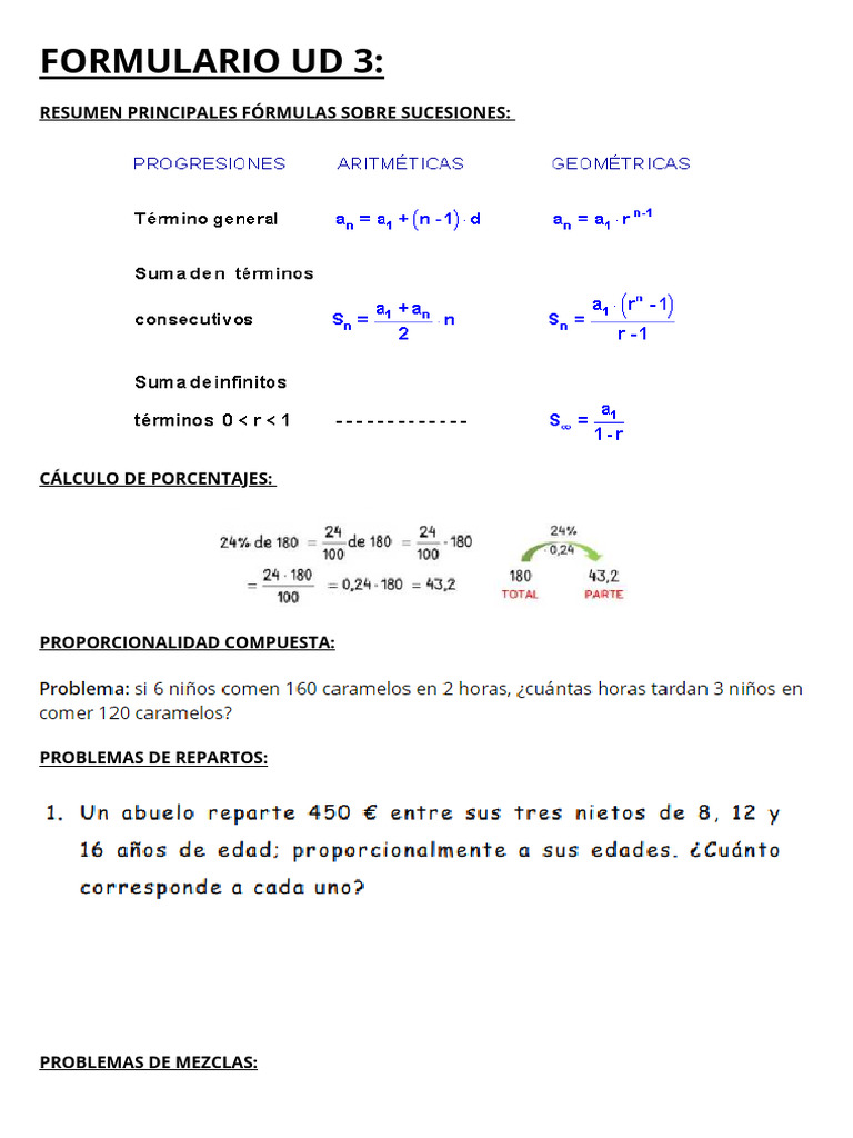 FORMULARIO UD 3 (2) | PDF