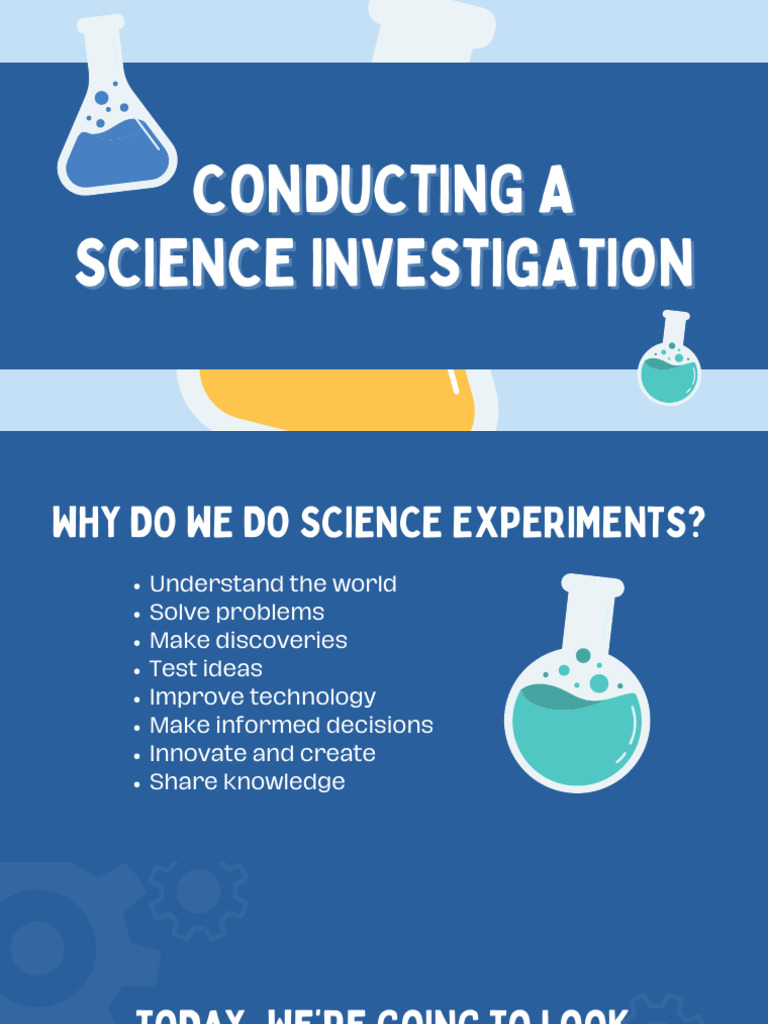 Conducting A Science Investigation Presentation in Blue Green Flat ...