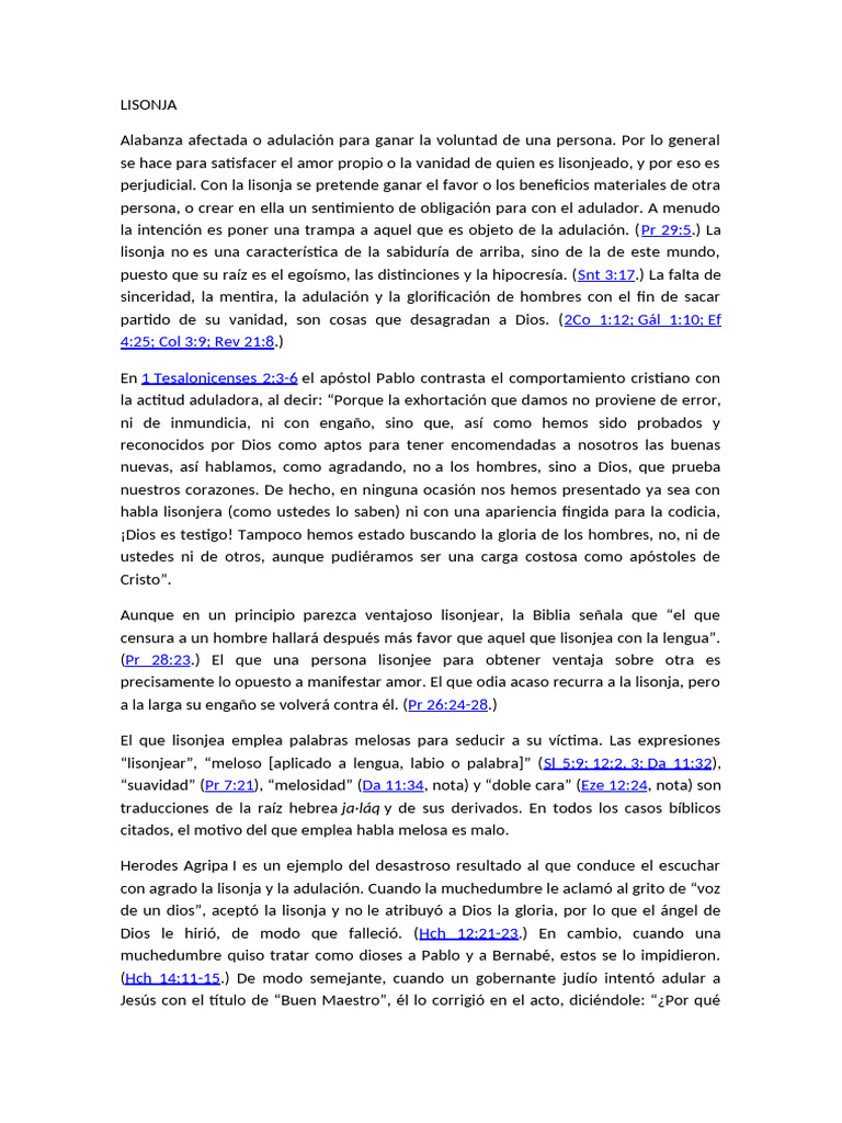 La Adulación | PDF | Cristo (título) | Contenido bíblico