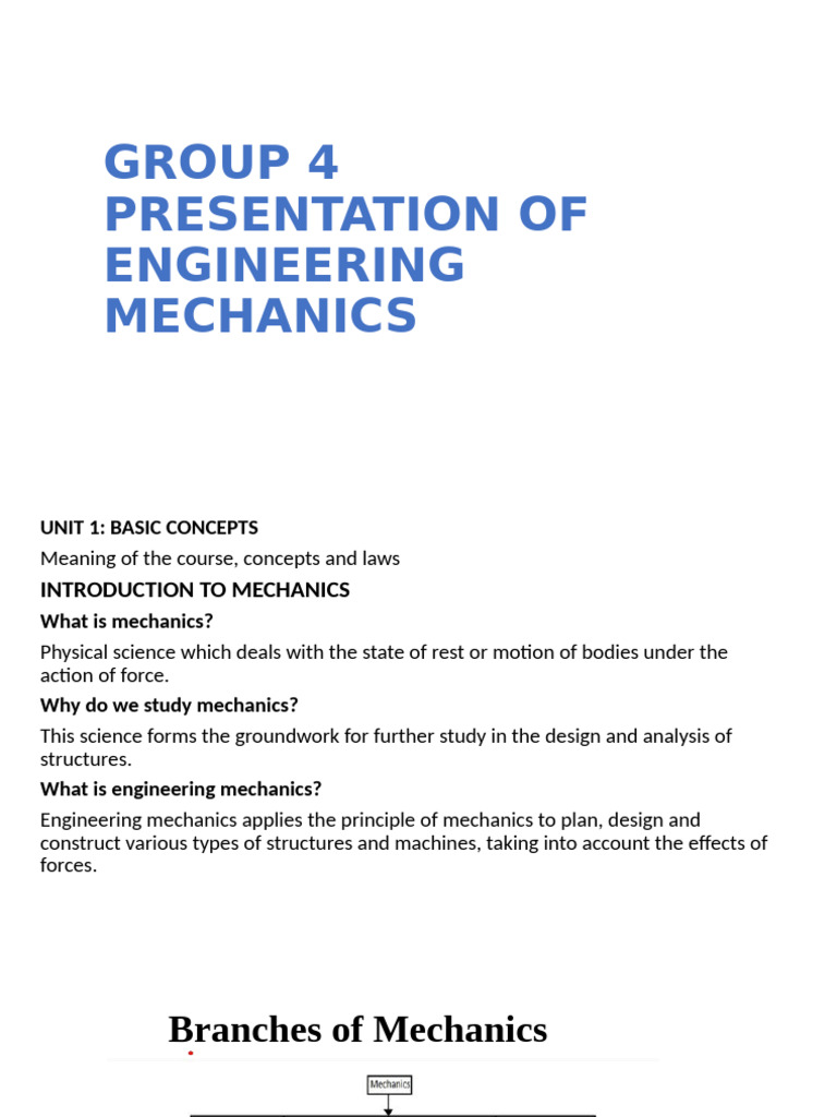 Engineering Mechanics Basics | PDF | Force | Mechanics