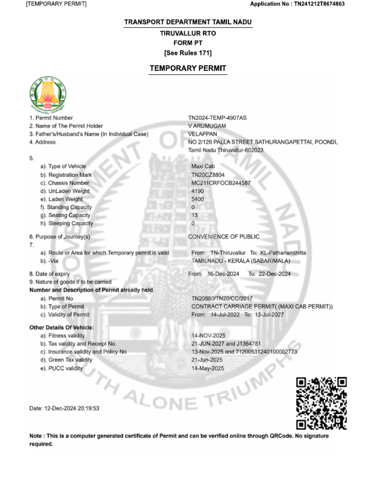 Permit Kerala | PDF