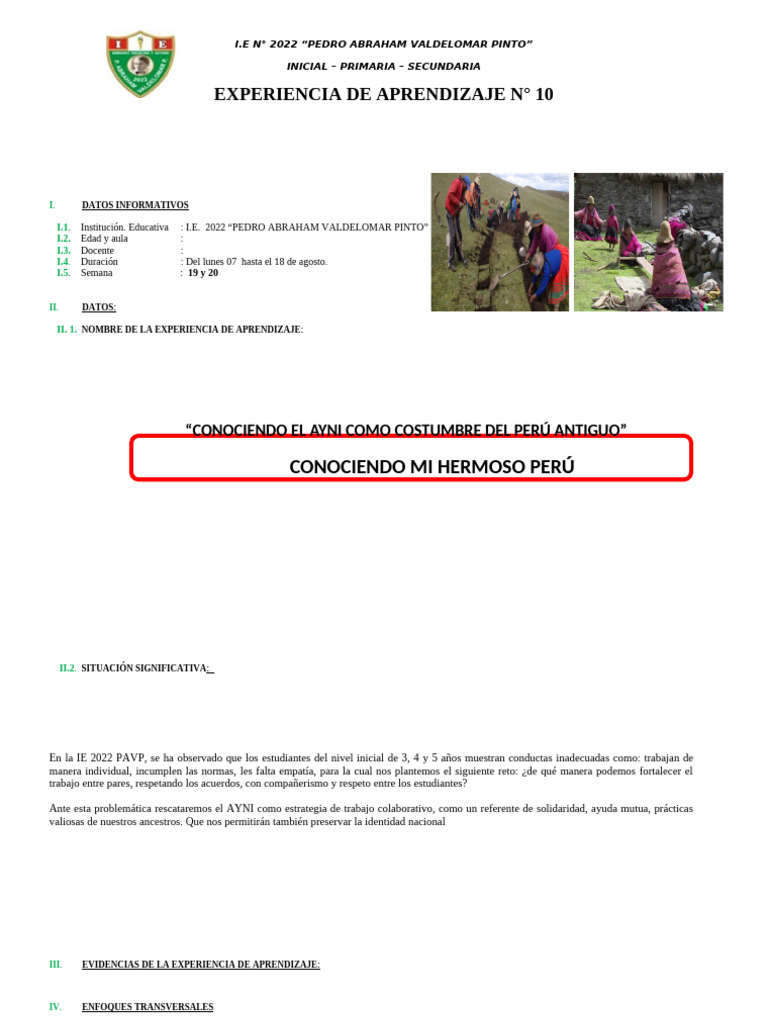 Ayni: Dibujo y Coloreado Incaico | PDF | Imperio Inca | Aprendizaje