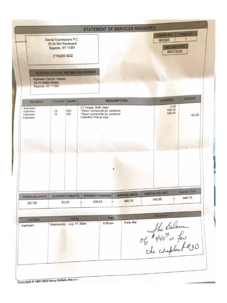 Statement of Services Rendered | PDF