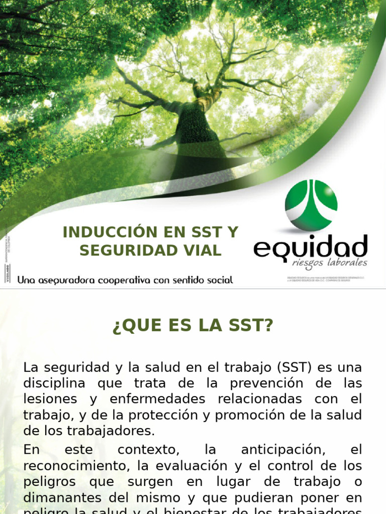 Induccion SST y Seguridad Vial | PDF | Motocicleta