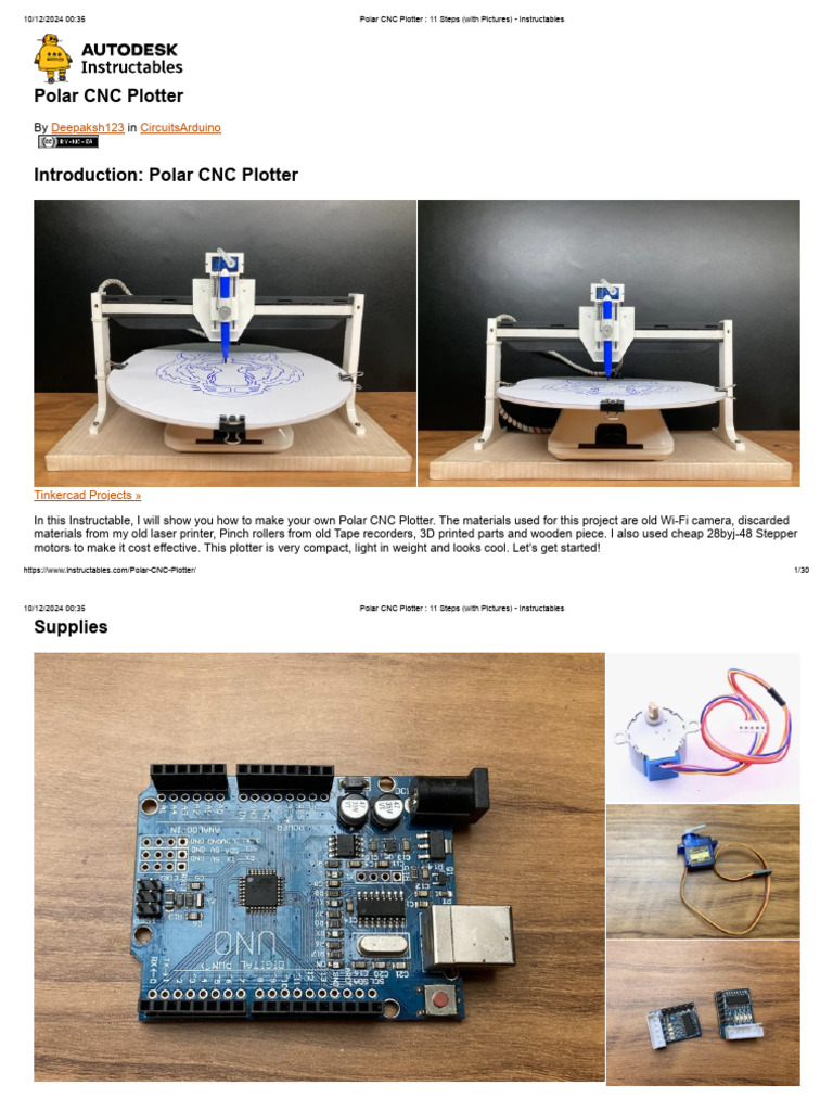 DIY Polar CNC Plotter Guide | PDF | Computer File | Numerical Control