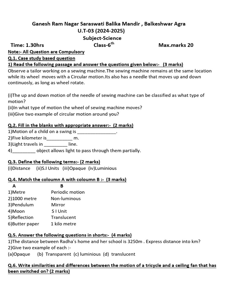 6 Science | PDF