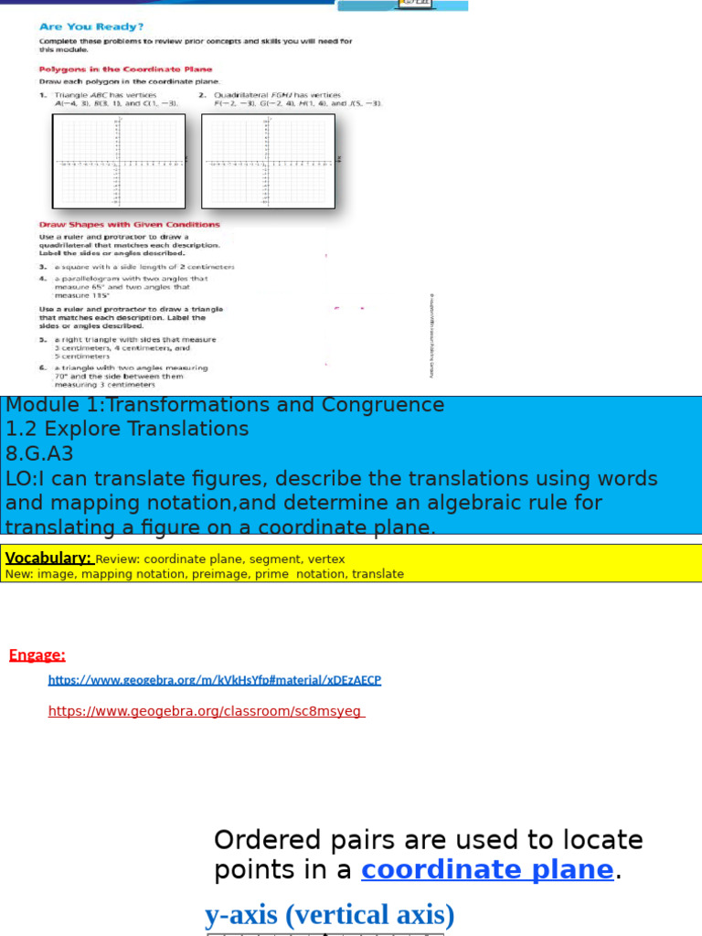 1.2 translation | PDF | Cartesian Coordinate System | Numbers