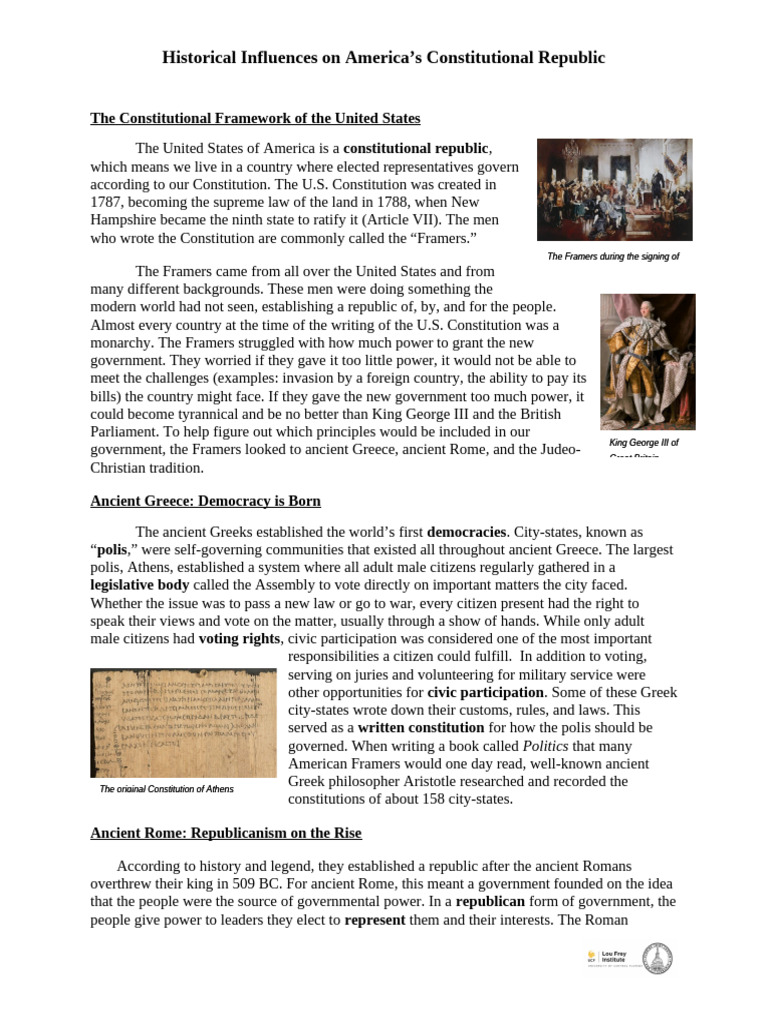 Handout+3 +Historical+Influences+on+America s+Constitutional+Republic ...